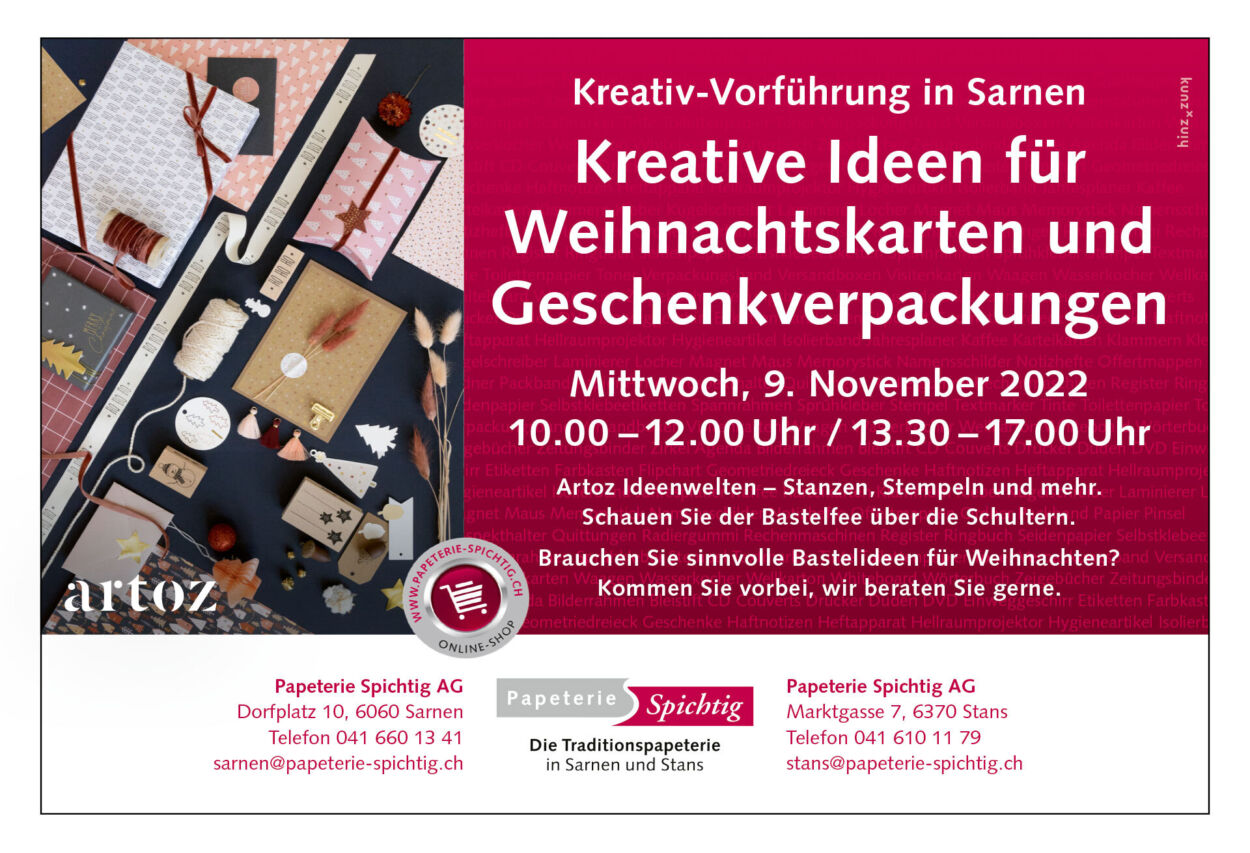 Kreativ-Vorführung Weihnachtskarten und… | Papeterie Spichtig